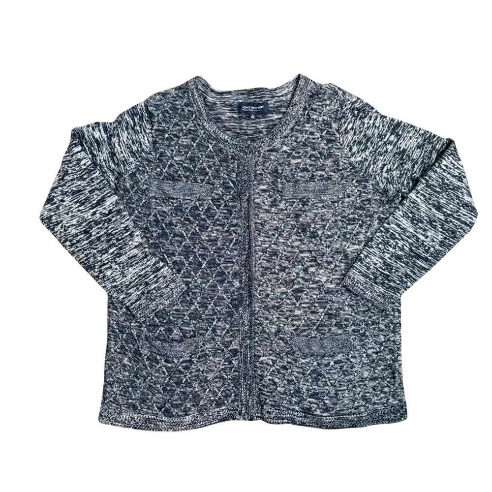 Jones New York | Sweaters | Jones Ny Plus Sz X Diamond Knit Cardigan ...